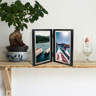 Ebern Designs Hinged Floating Metal Frame with Real Glass | Wayfair