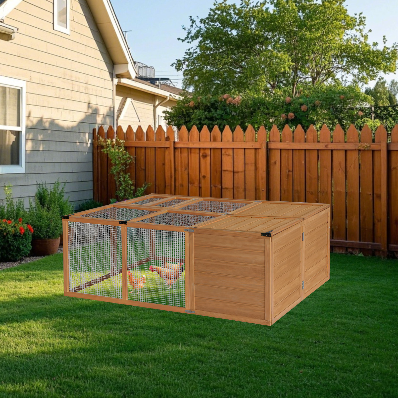 Tucker Murphy Pet™ Foldable Chicken Coop Run, Portable Chicken Run ...