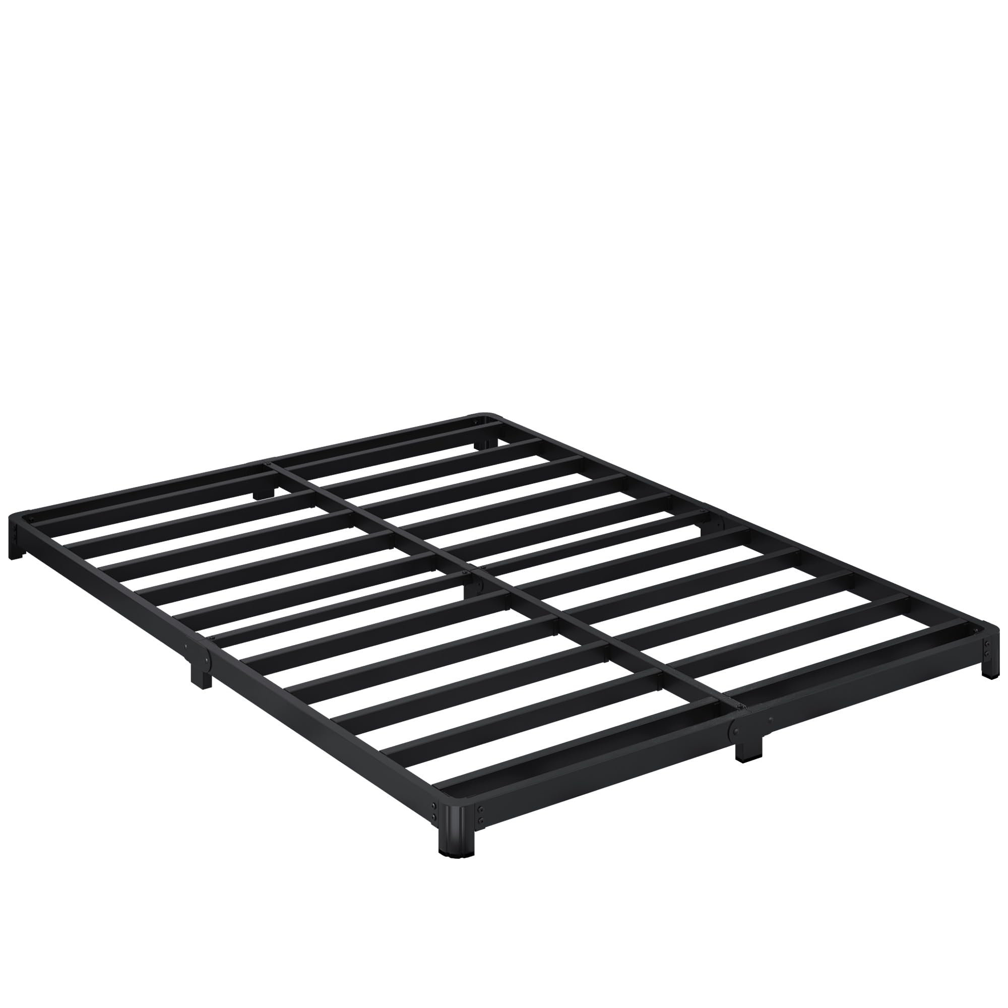 Latitude Run® 3" Low Full Size Round Corner Bed Frame, Heavy Duty Metal ...