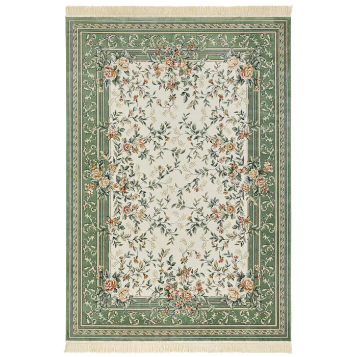 Nouristan Tufted Cream/Green Rug & Reviews | Wayfair.co.uk