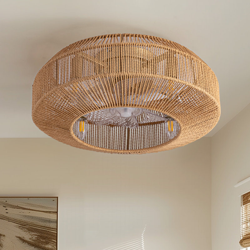 Bay Isle Home™ 20'' Andrell 8 - Blade Caged Ceiling Fan with Remote ...