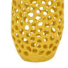 Benjara Kifa Flower Vase, Modern Cutout Textured Look, 15 Inch Yellow ...