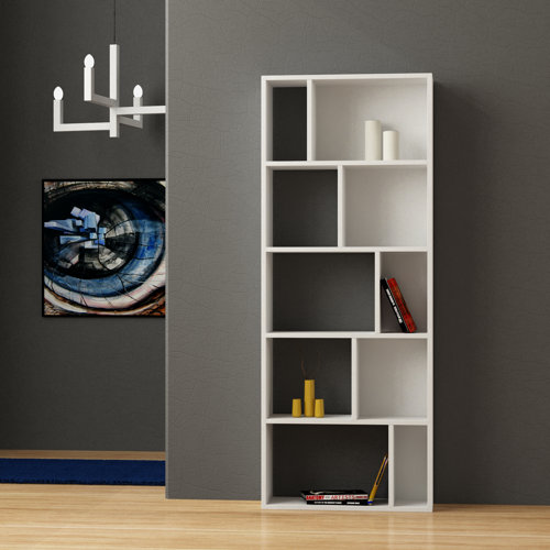 East Urban Home Geometric Bookcase & Reviews | Wayfair