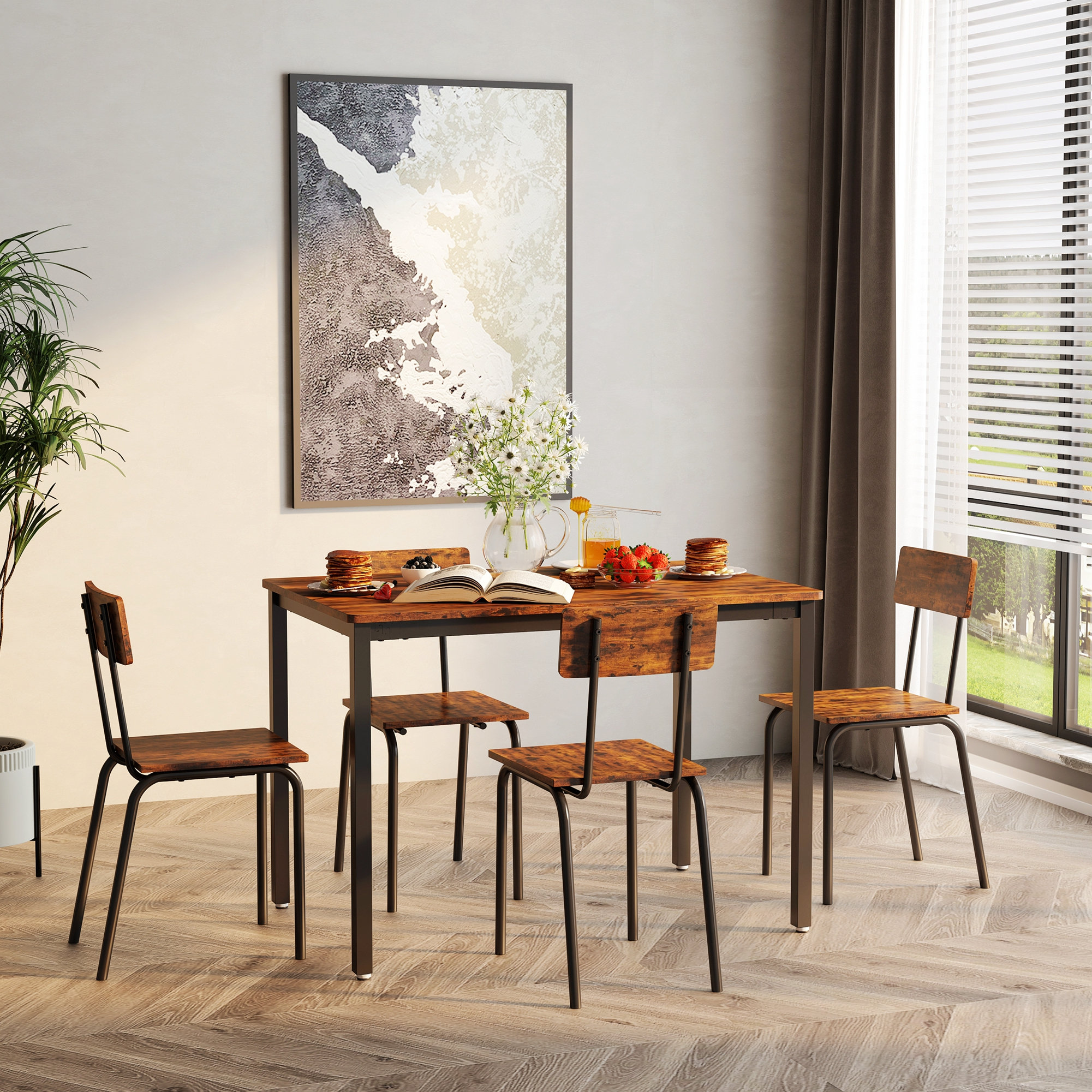 17 Stories Sriyah 5 - Piece Dining Set - Wayfair Canada