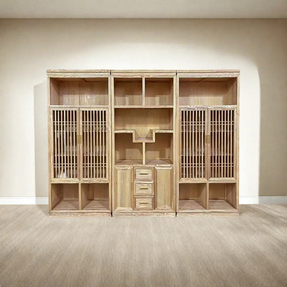 Parttlion New Chinese style solid wood bookcase locker | Wayfair