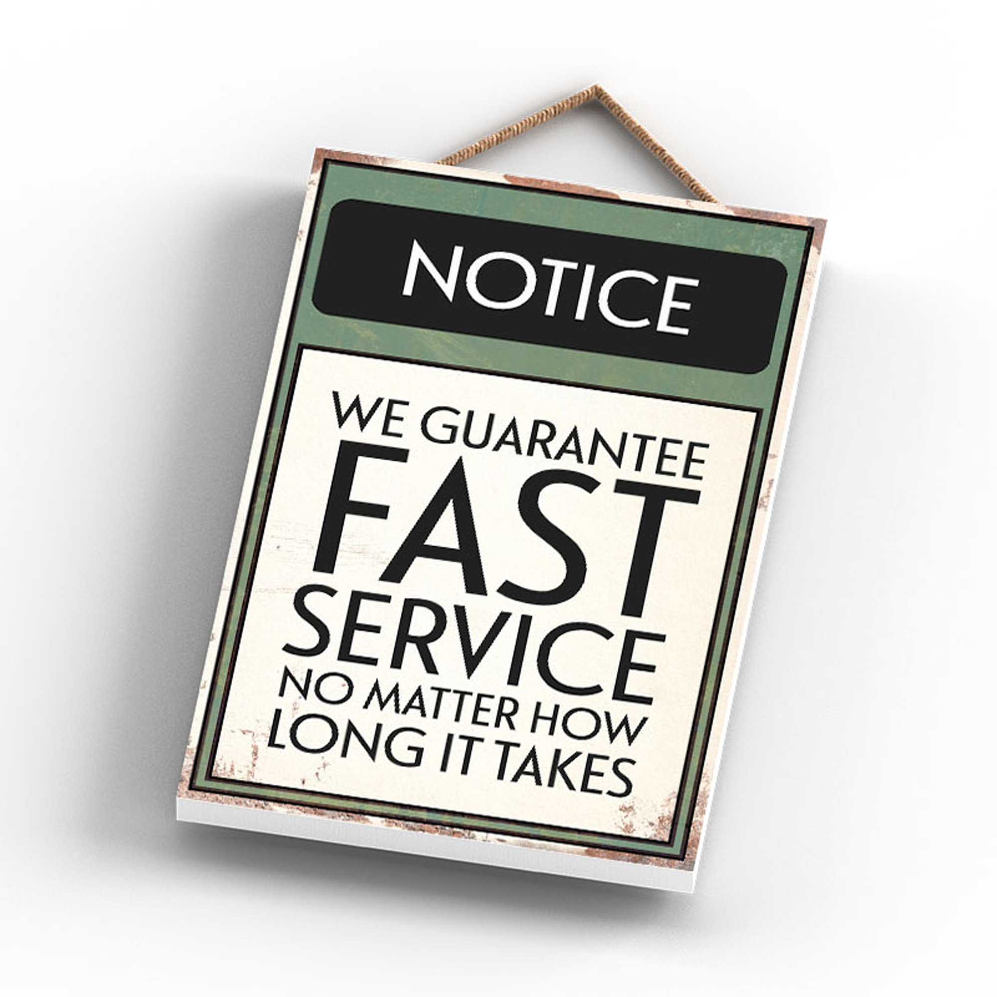 Happy Larry NOTICE GUARANTEE FAST SERVICE 185X120 | Wayfair.co.uk
