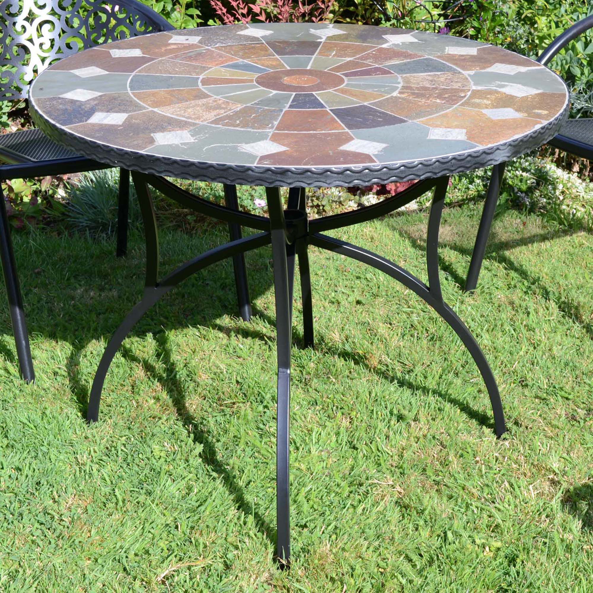 Rosalind Wheeler Granada Garden Stone Mosaic Patio Table & Reviews ...