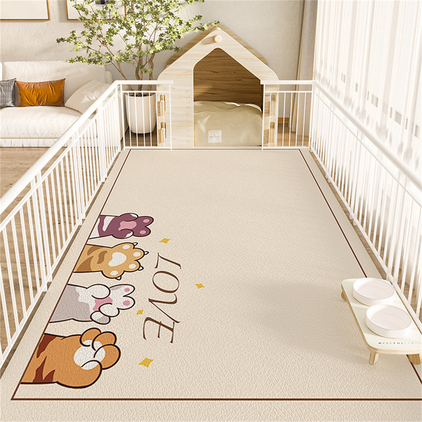 Hokku Designs Pet Mat, Waterproof Floor Mat, Suitable For Game Fences ...