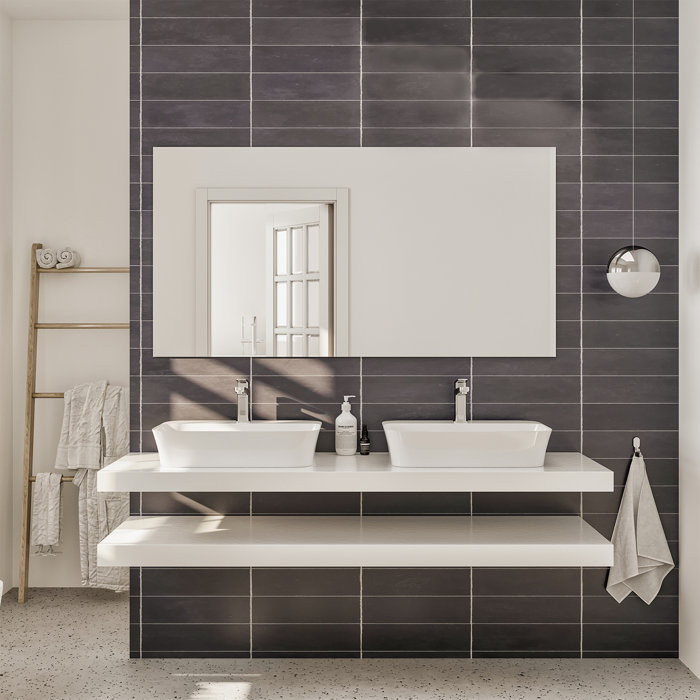 Azaireyah Modern & Contemporary Beveled Frameless Bathroom/Vanity ...