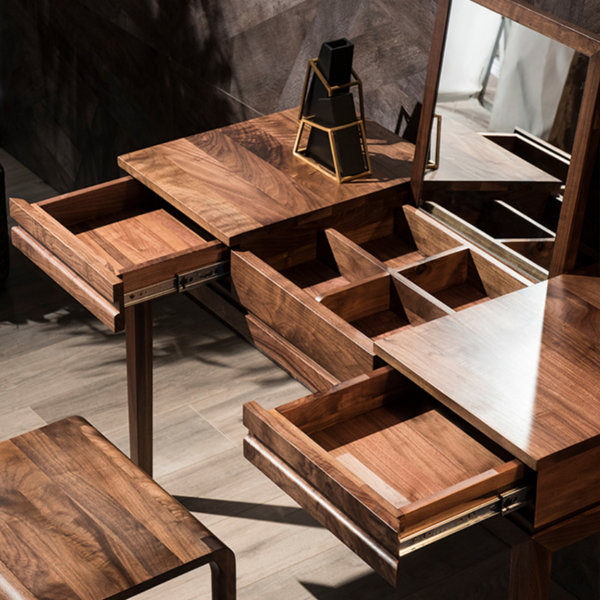 marlao Black Walnut Wood Solid Wood Clamshell Dresser | Wayfair