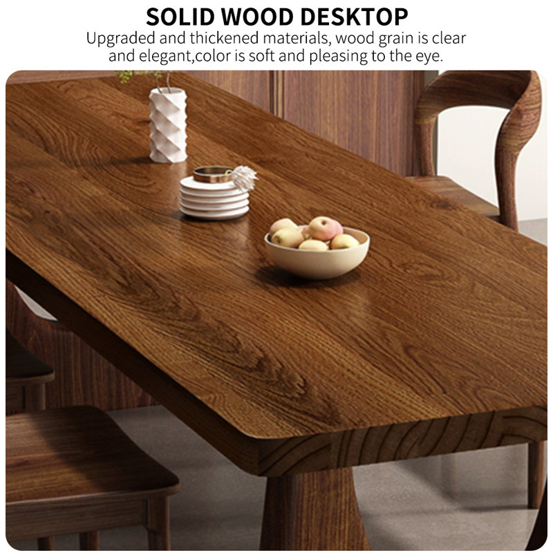 HEshihome Rectangular Modern Simple Solid Wood Dining Tables | Wayfair