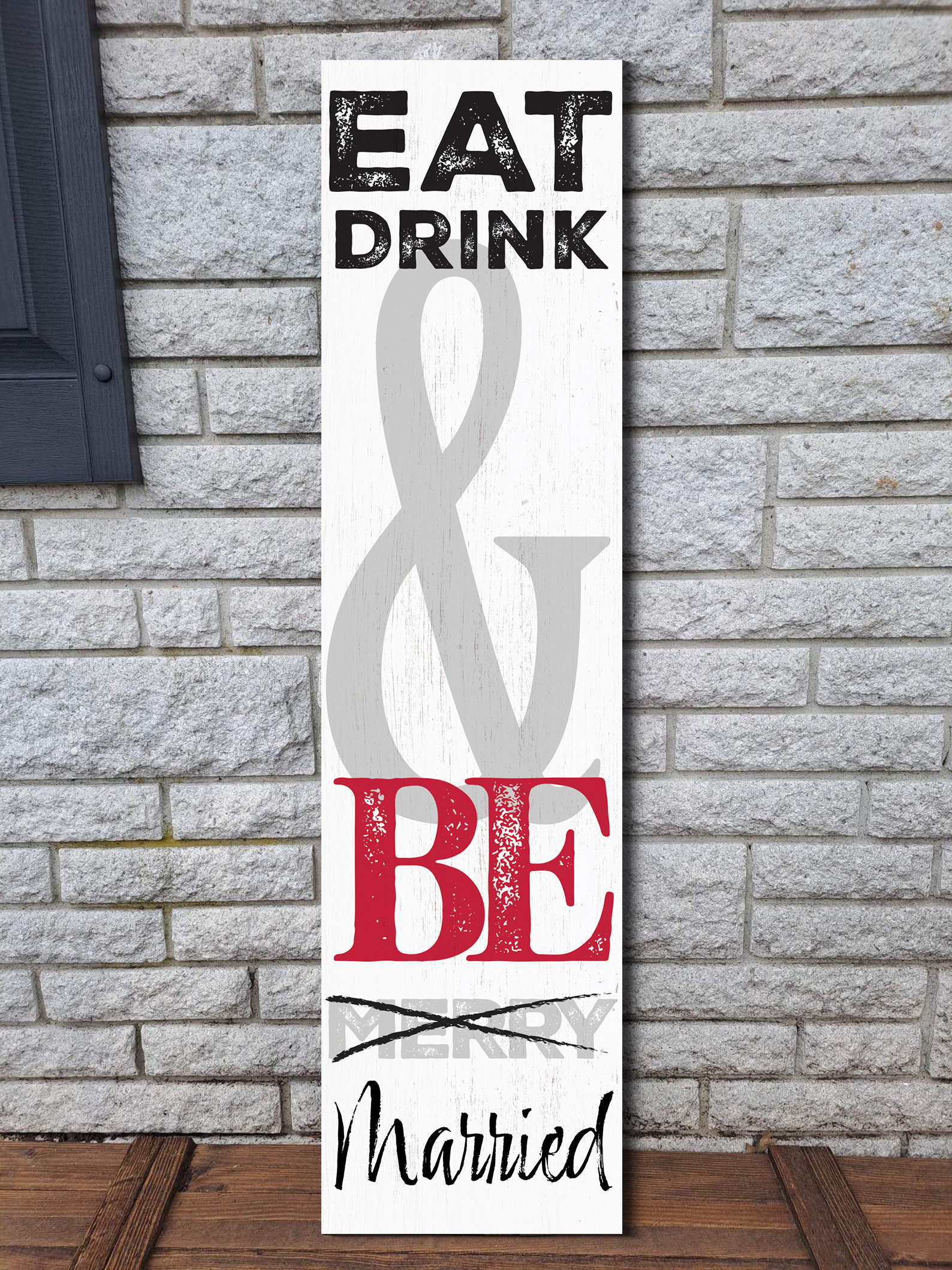 Ophelia & Co. 36in "EAT, Drink & BE MERRIED" Humorous Wooden Sign, Fun ...