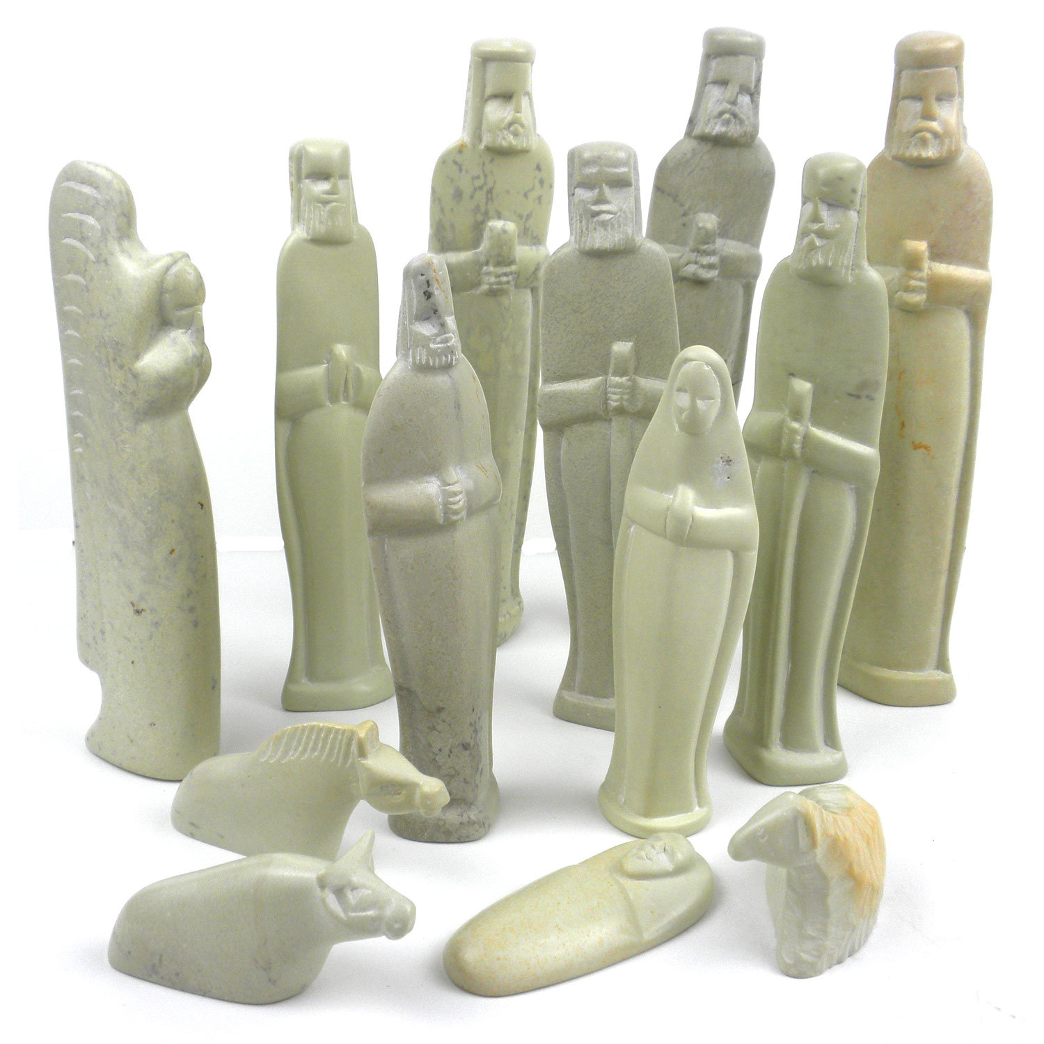 The Holiday Aisle® 12 Piece Natural Soapstone Nativity Set & Reviews ...