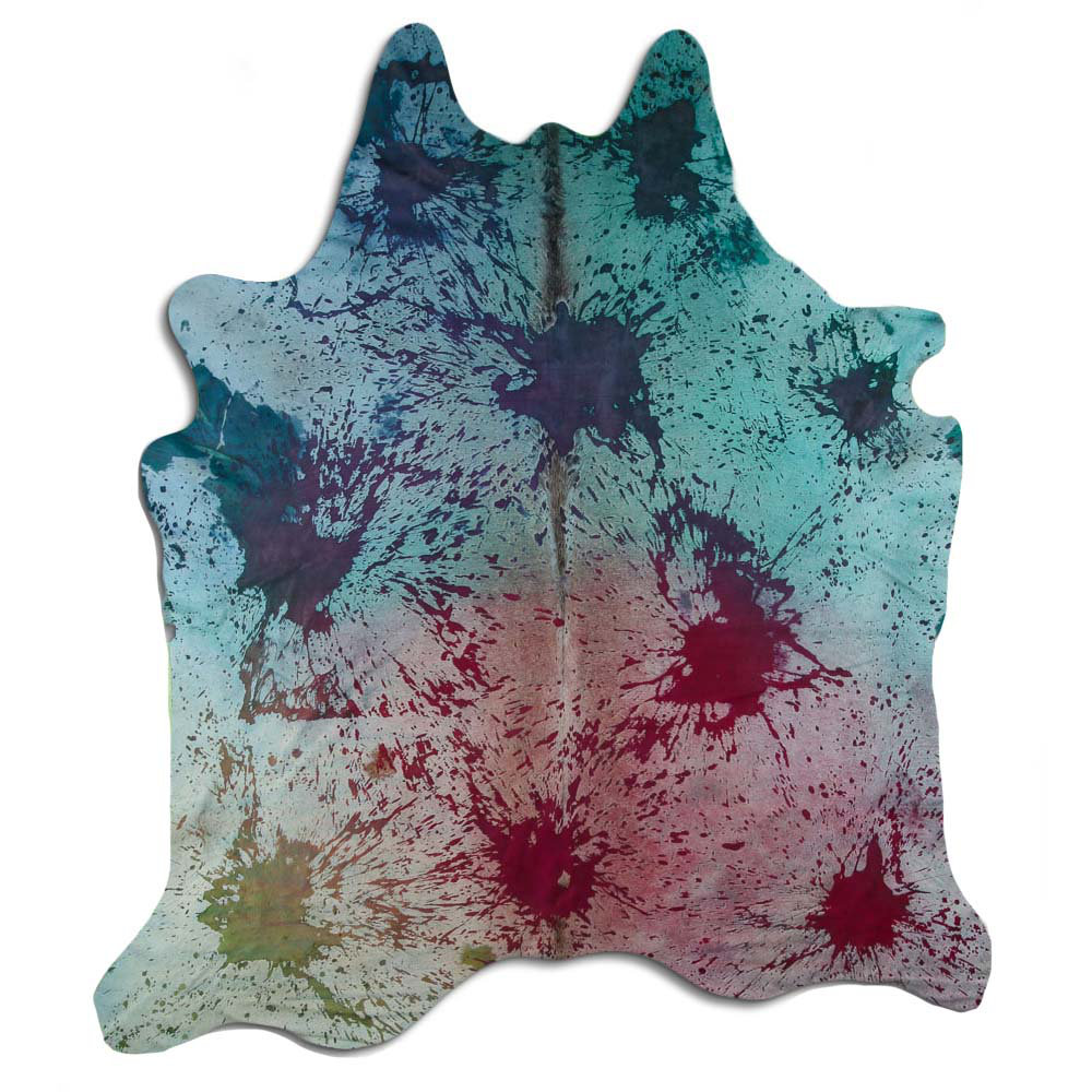 Foundry Select ACID WASHED HAIR ON Cowhide RUG DISTRESSED COLORFUL 3 ...
