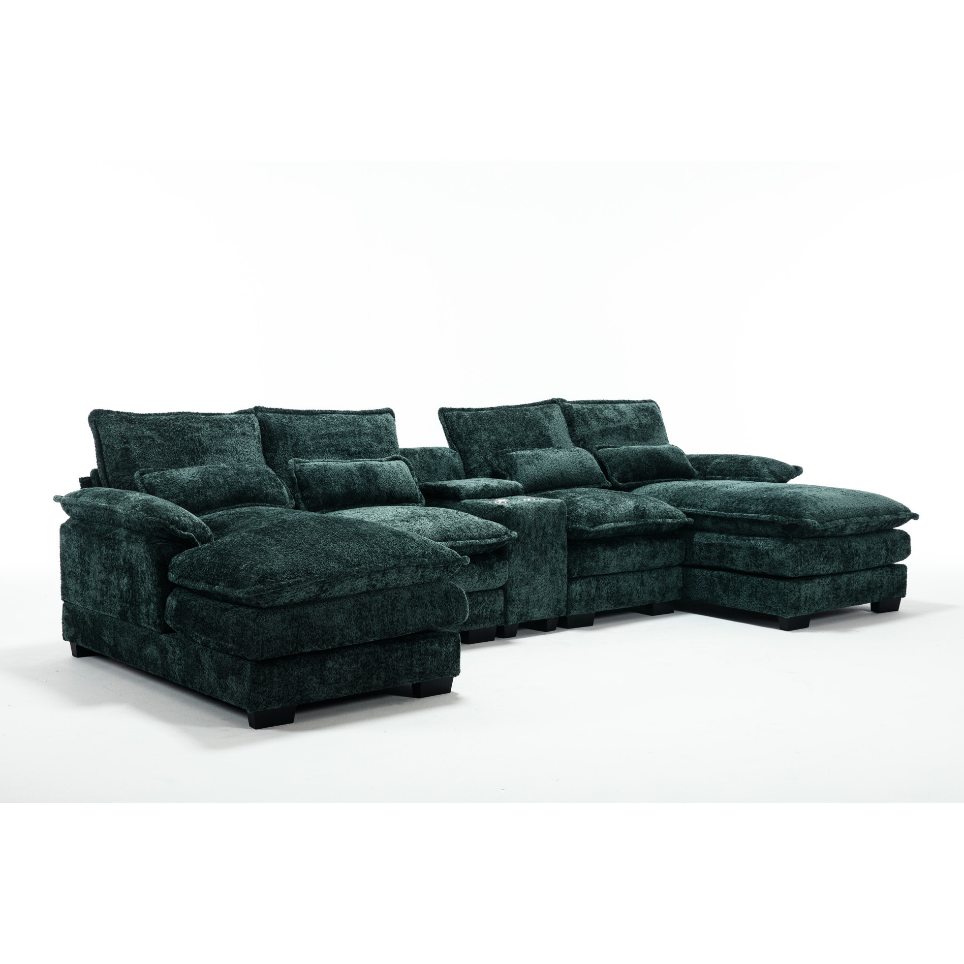 Latitude Run® U - Shaped 6 Seat With Ports And Console, Indoor ...