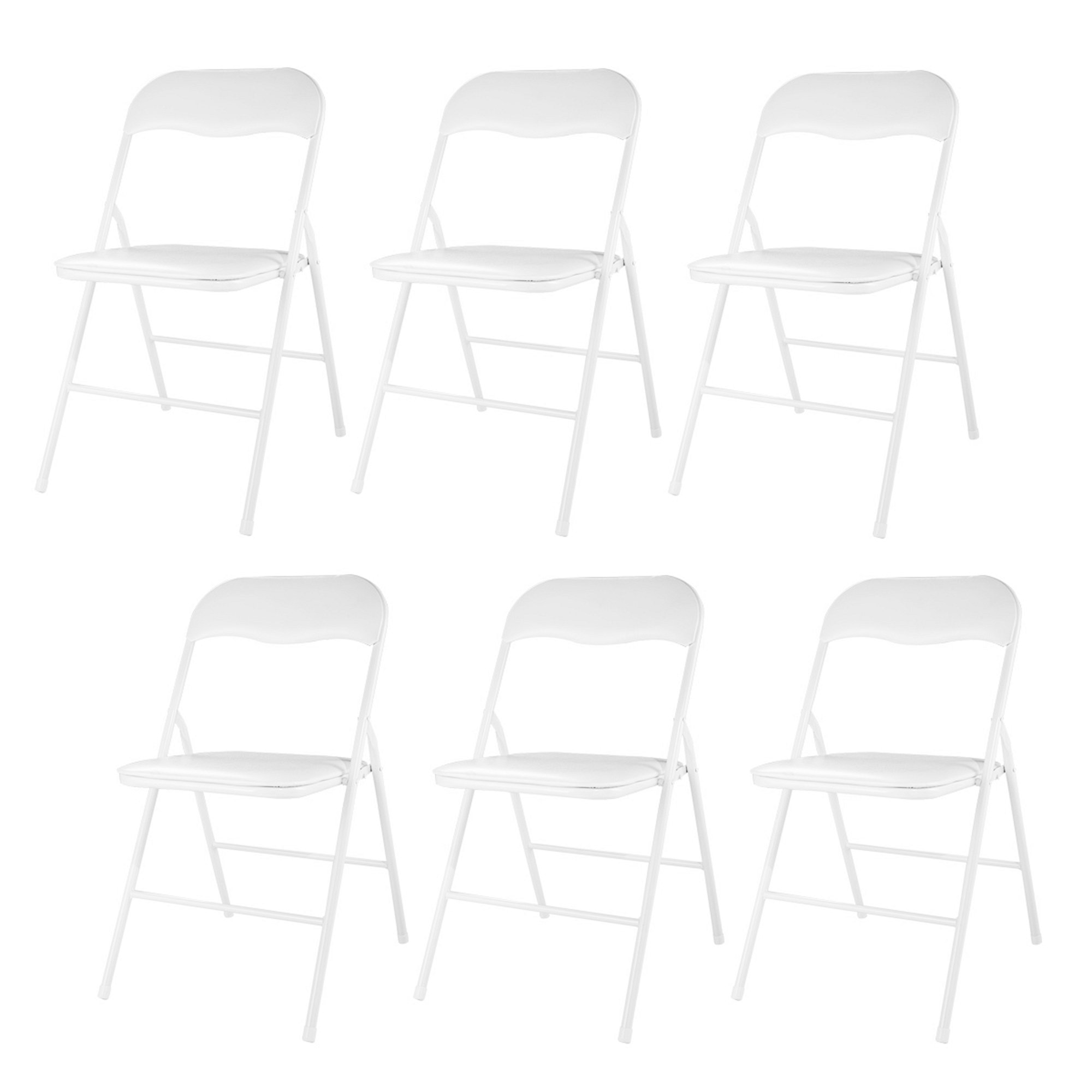 Inbox Zero Laurabelle Plastic Padded Stackable Folding Chair Folding ...