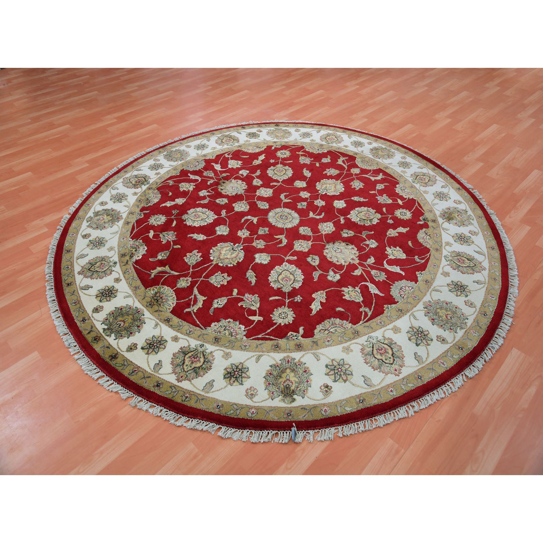 Isabelline Casy One-of-a-Kind Round 8' X 8' New Age Round Wool Area Rug ...