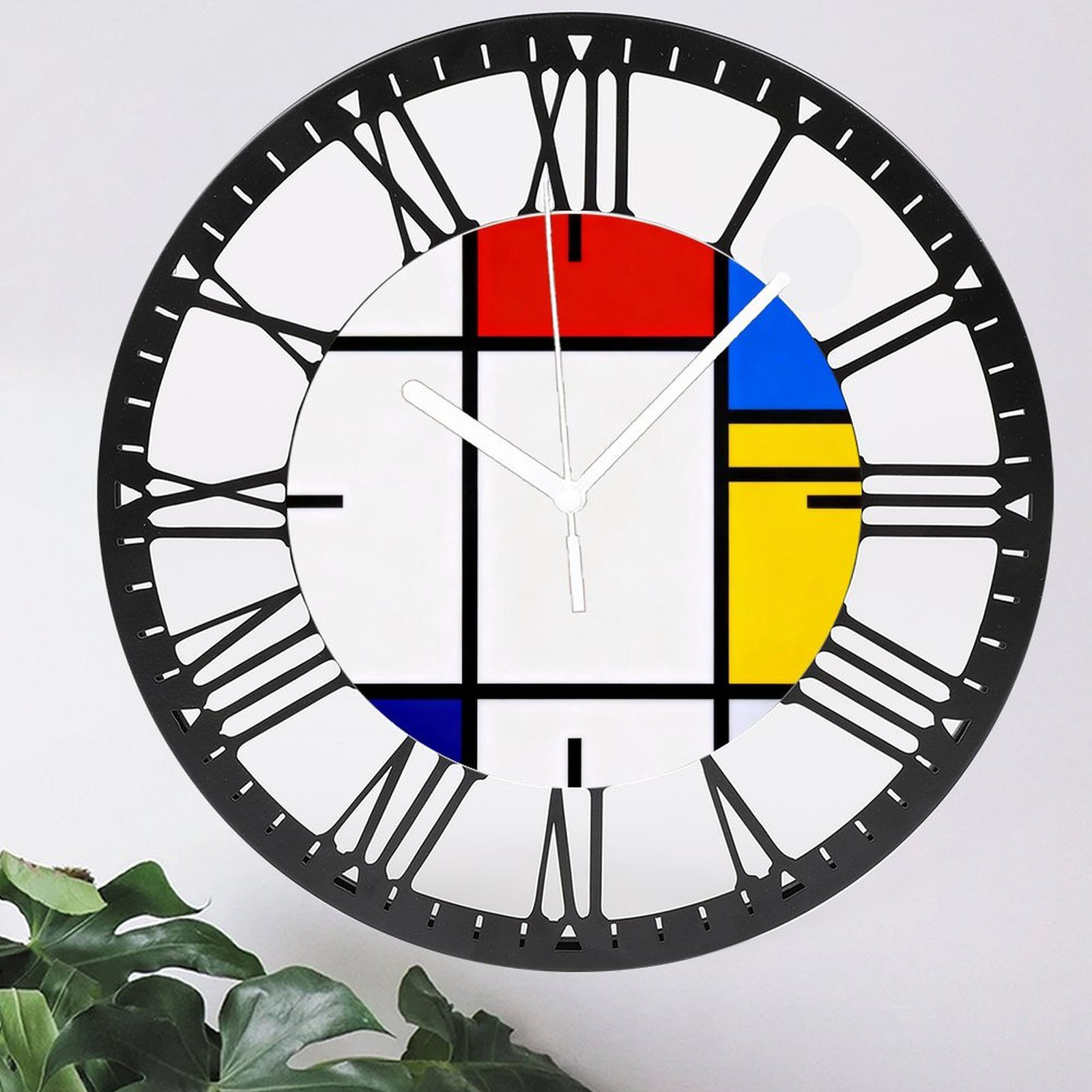 East Urban Home 10" Round Iron Wall Clock with Silent Quartz Movement ...
