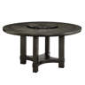 Loon Peak® 7pc Solid Wood Dining With Lazy , Round Table, Pu ...