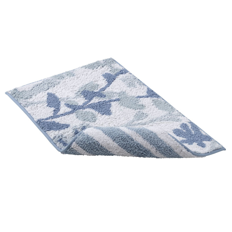 Izod Mystic Floral Blue Reversible Rug | Wayfair
