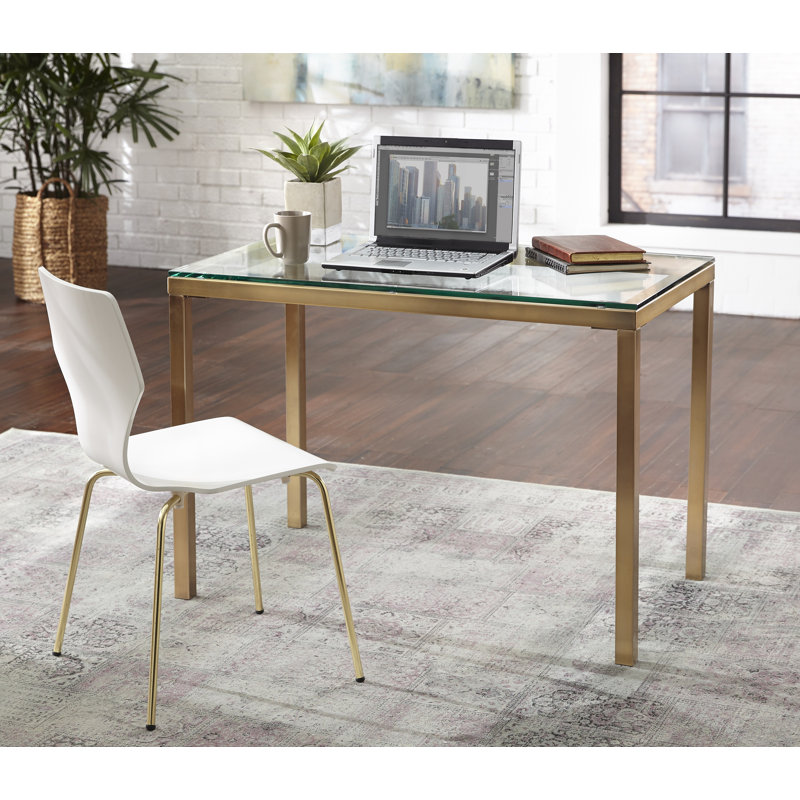 AllModern Akram Glass Desk & Reviews | Wayfair
