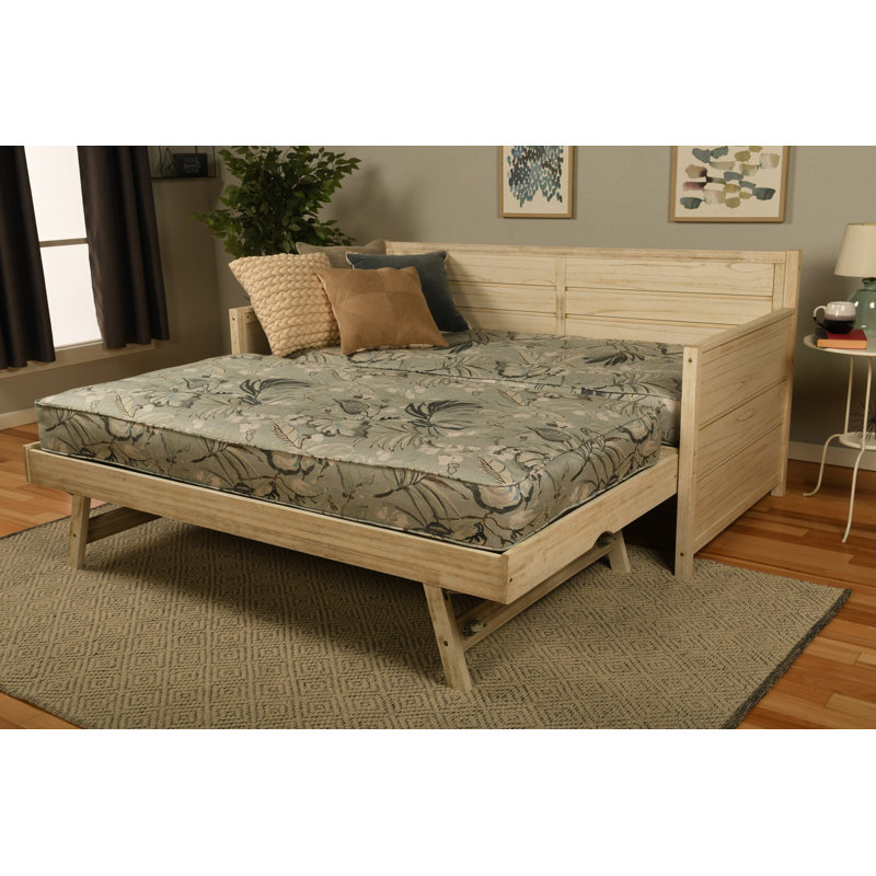 The Twillery Co.® Braunste Twin MDF Wood Daybed with Trundle(Mattresses ...