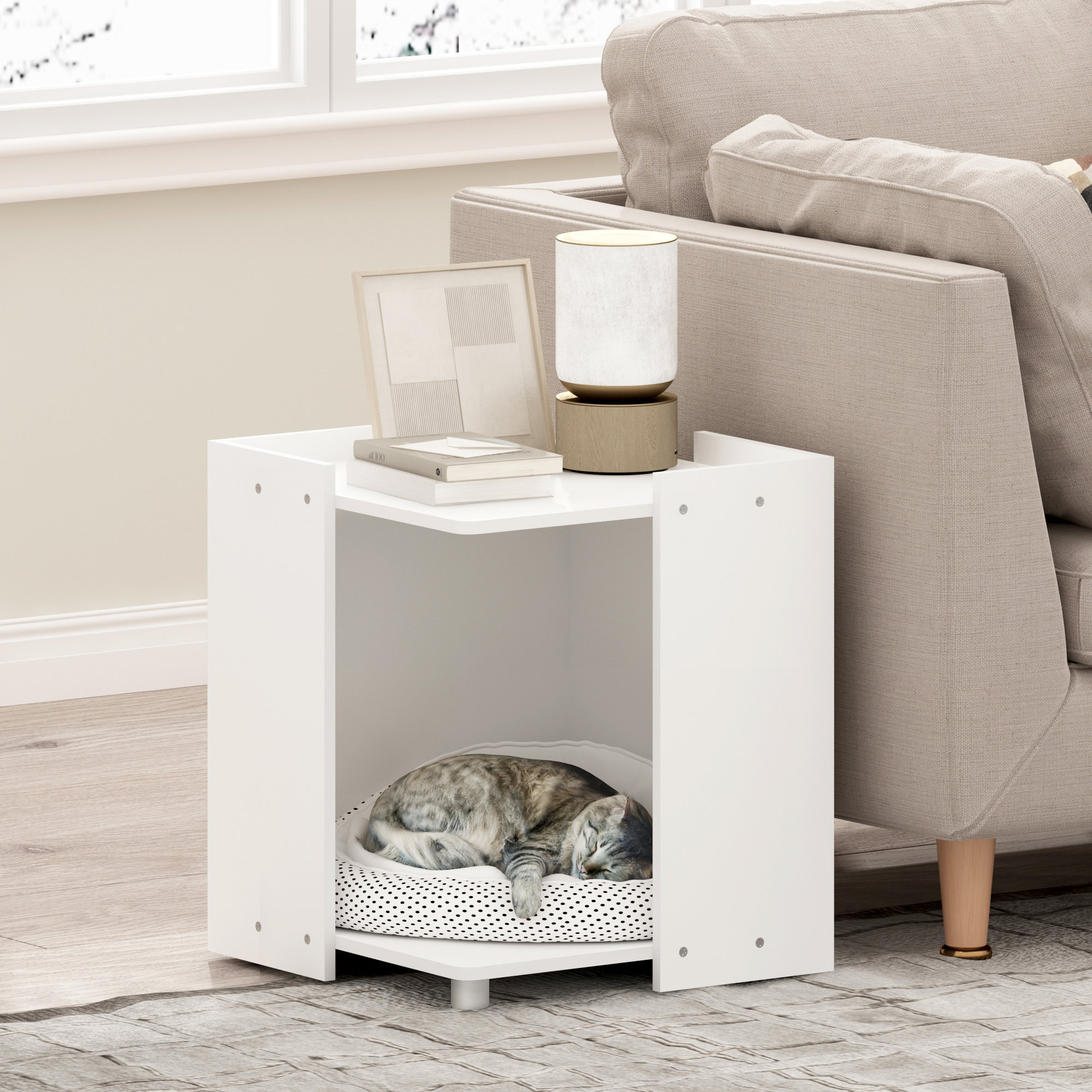 Ebern Designs Multipurpose End Table with Storage | Wayfair