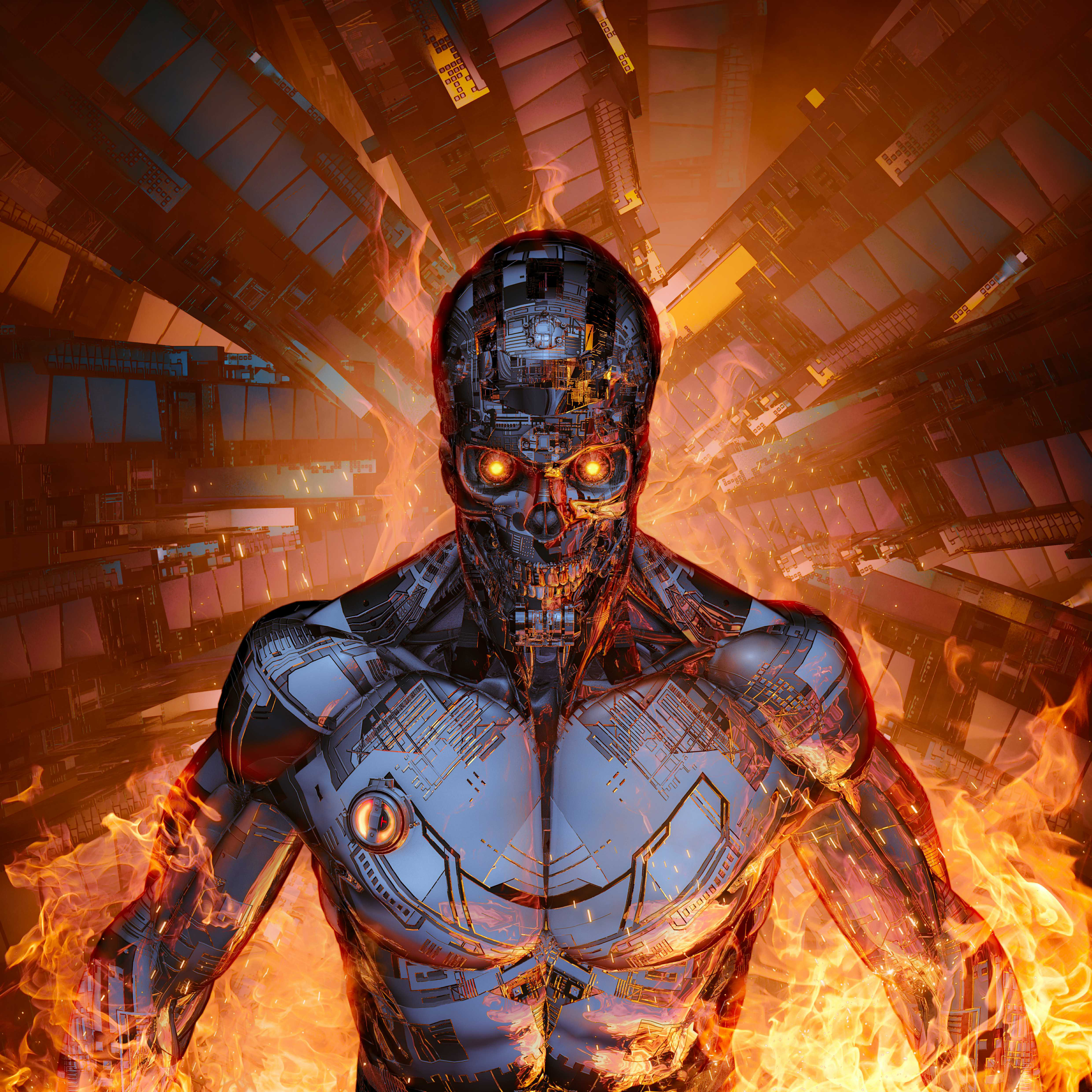 Trinx Fury of the Machine - Wrapped Canvas Graphic Art | Wayfair