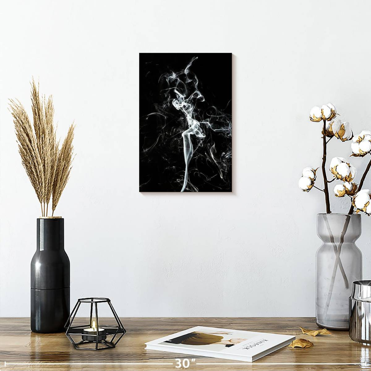 Ebern Designs Senne Abstract White Smoke - The Dancer | Wayfair