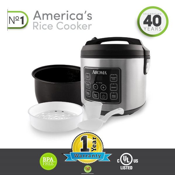 Aroma 5 Qt. Cool Touch Digital Slow Cooker, Food Steamer and Rice ...