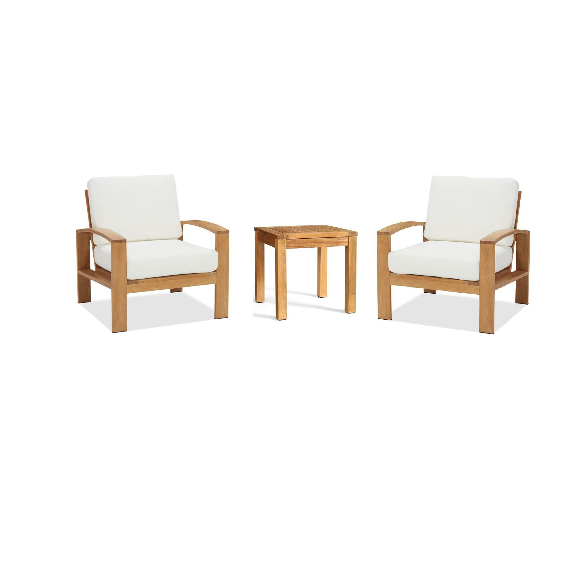 Teak Smith 2 Piece 36" Wide Seating Group with Side Table | Wayfair