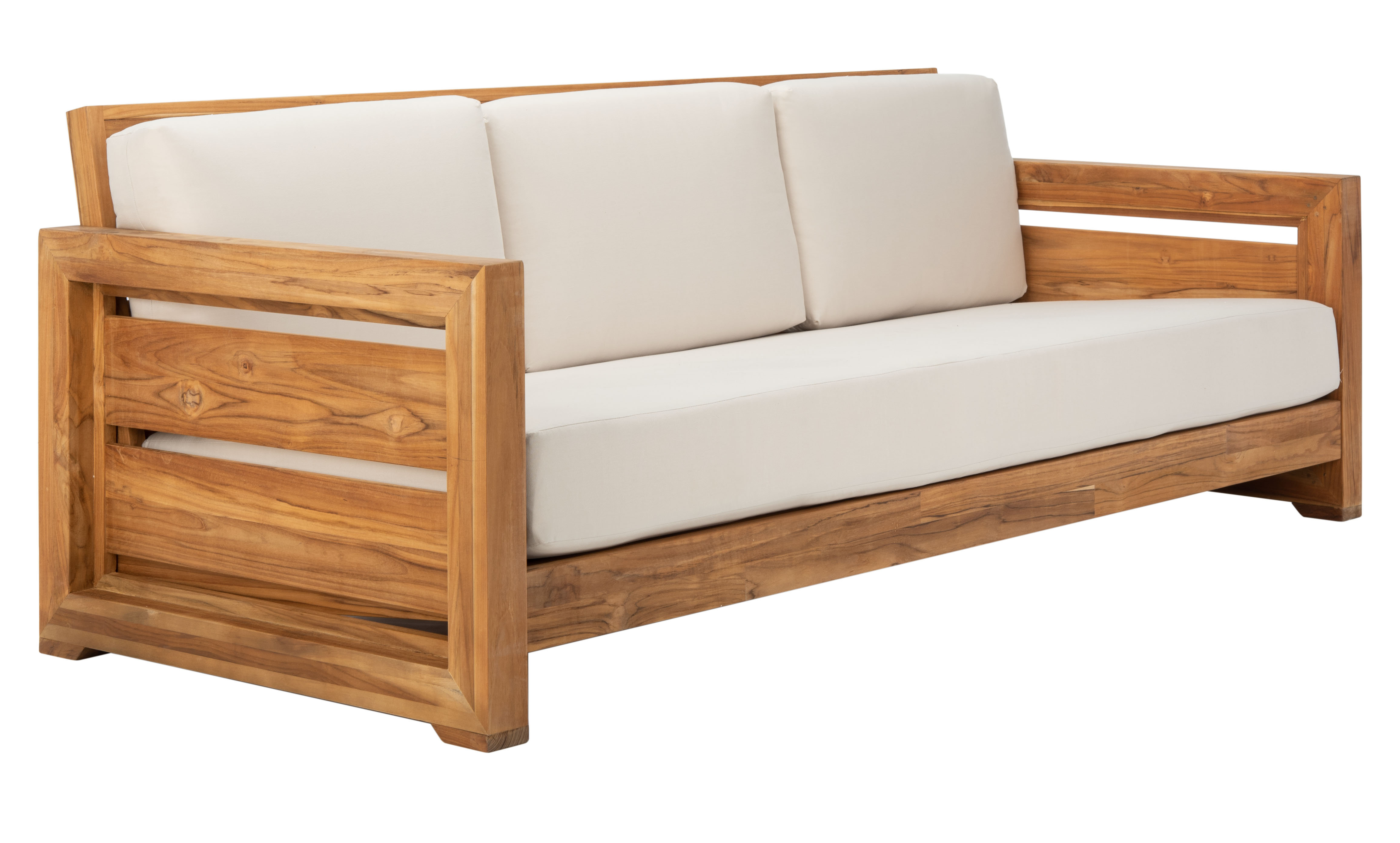 Wade Logan® Brailon Brazilian Teak Patio Sofa & Reviews | Wayfair