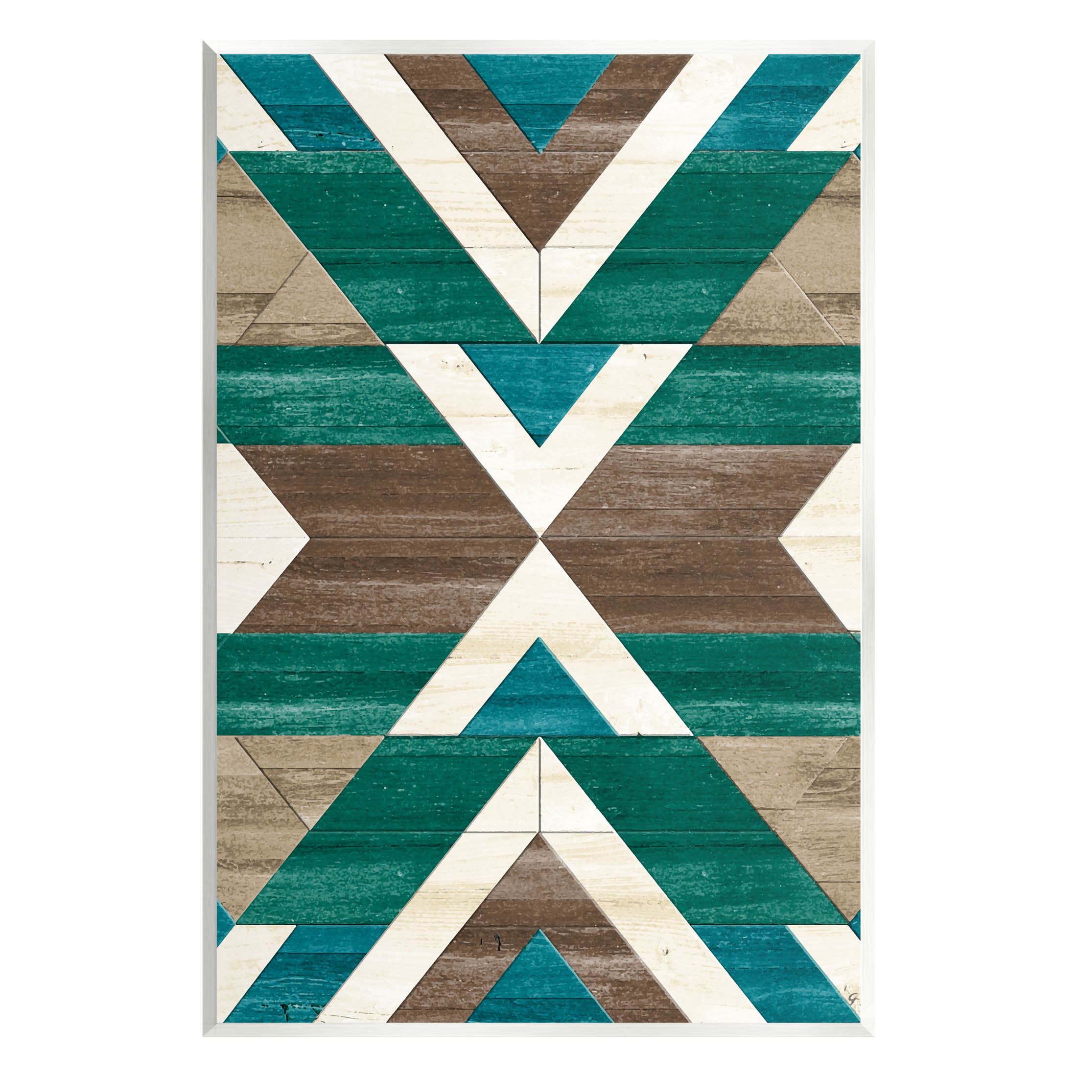 Stupell Industries Green Aztec Geometric Pattern Giclee Art By Erica ...