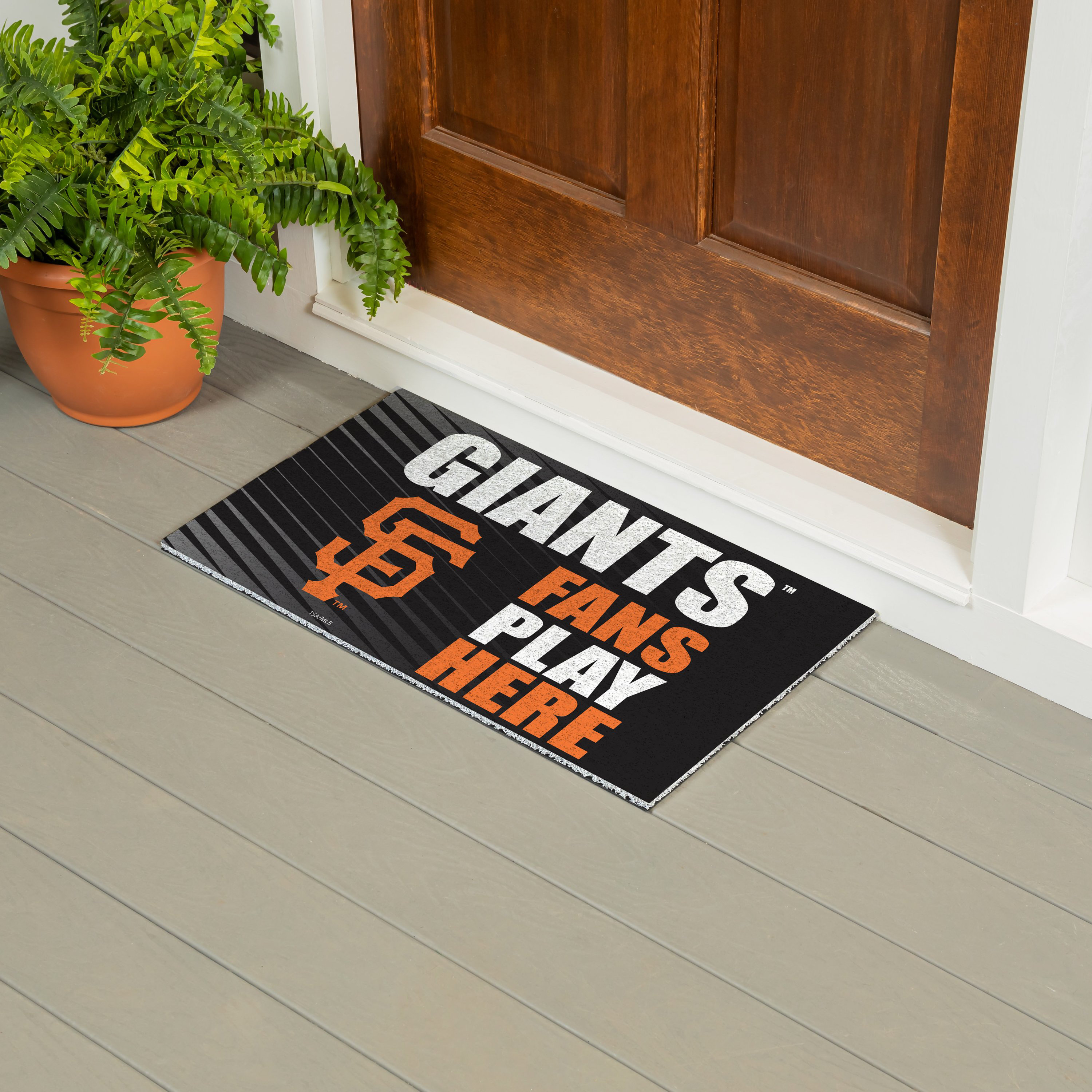 Ebern Designs San Francisco Giants Fan PVC Mat, 28"x16" | Wayfair