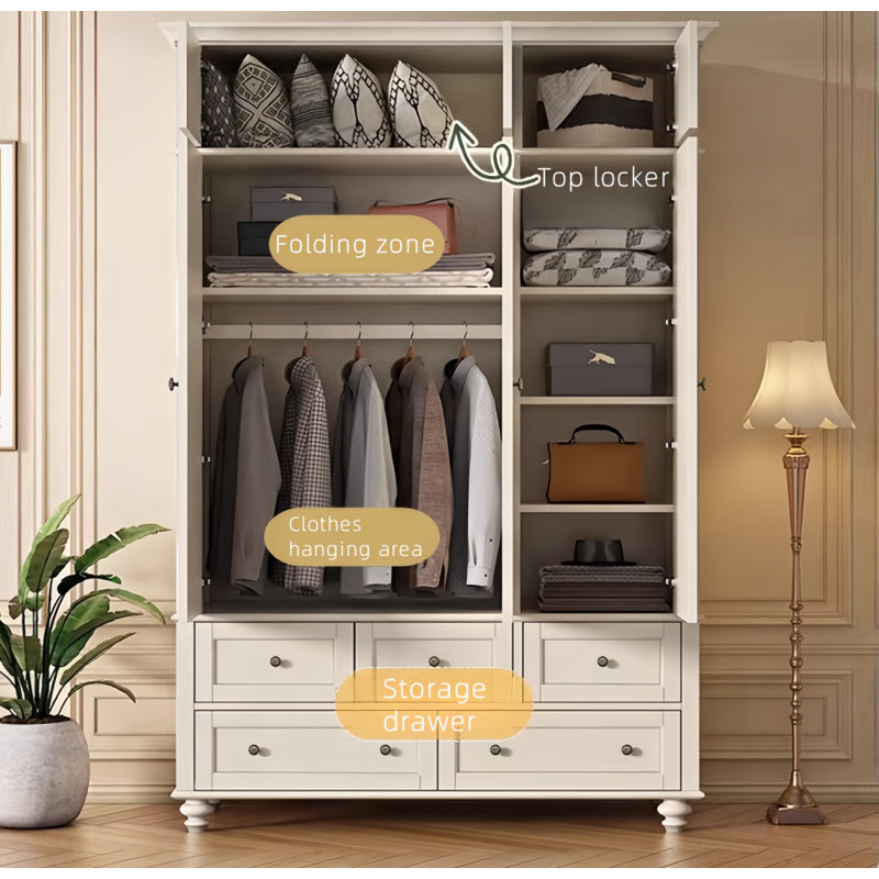 marlao simple White Classic Wardrobe | Wayfair