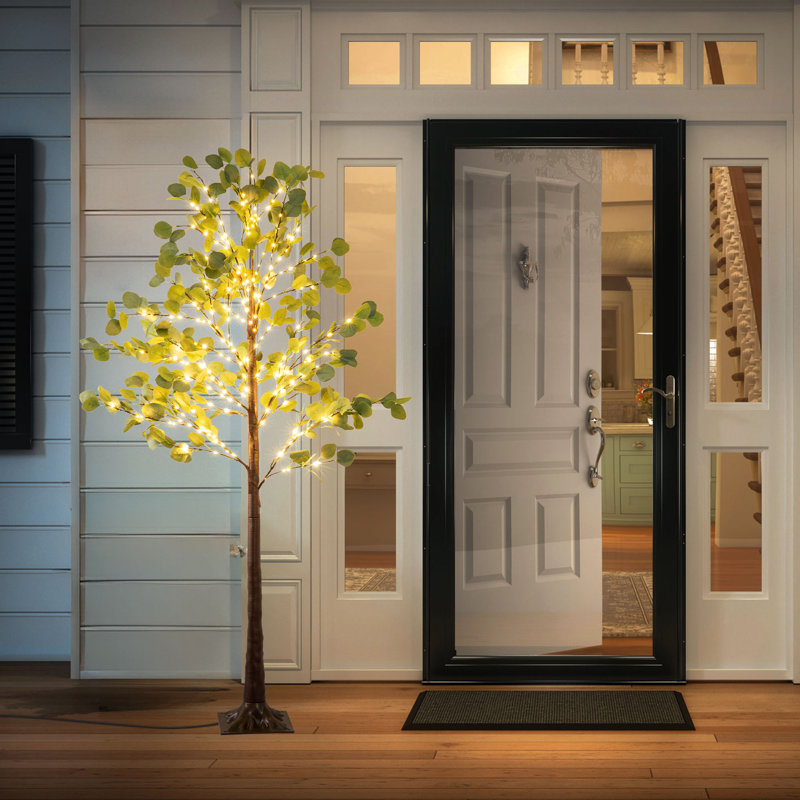 Primrue 6FT Lighted Eucalyptus Tree LED Floor Lamp & Reviews | Wayfair