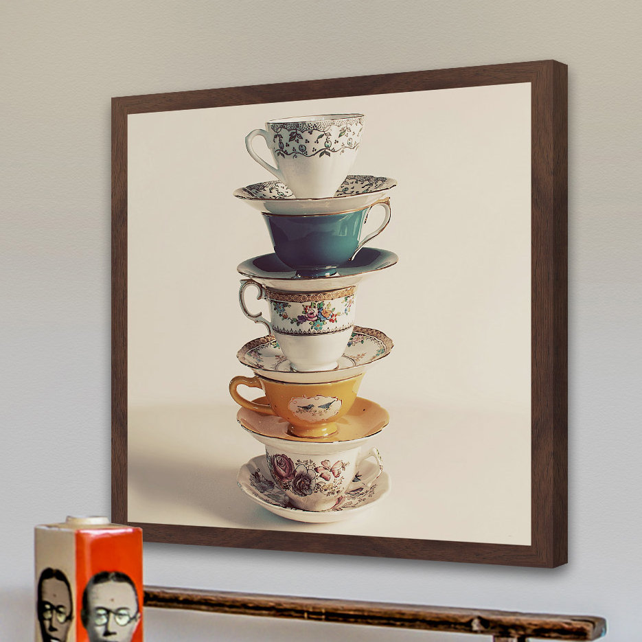 Marmont Hill 'Teacup Stack' Framed Photographic Print | Wayfair