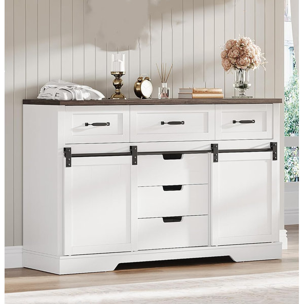 August Grove® Farmhouse With 6 Drawers, Bedroom Dressing Table ...