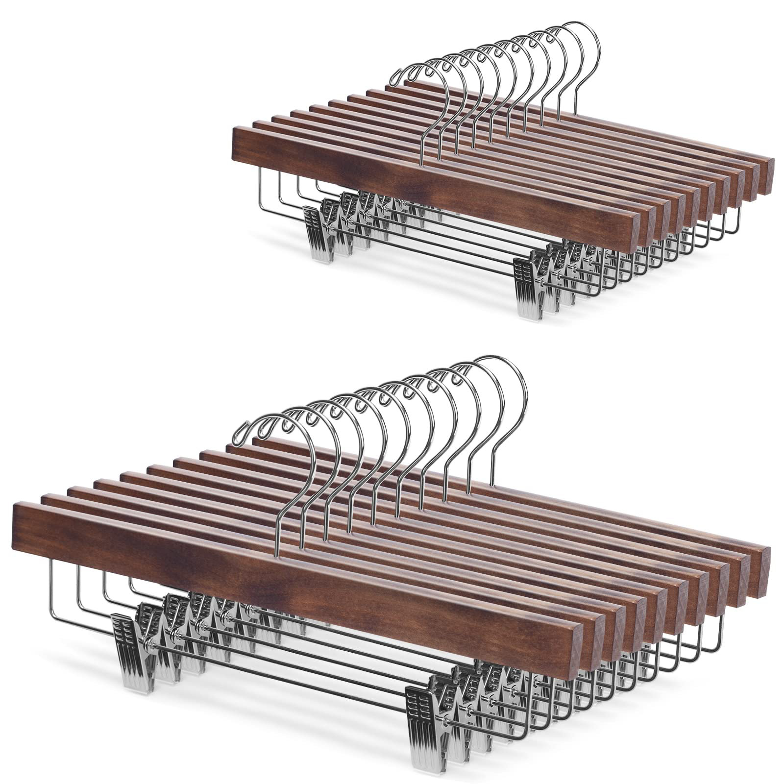 Rebrilliant Deluxe Wooden Pants Hangers Bottom Hanger Jeans Hanger ...