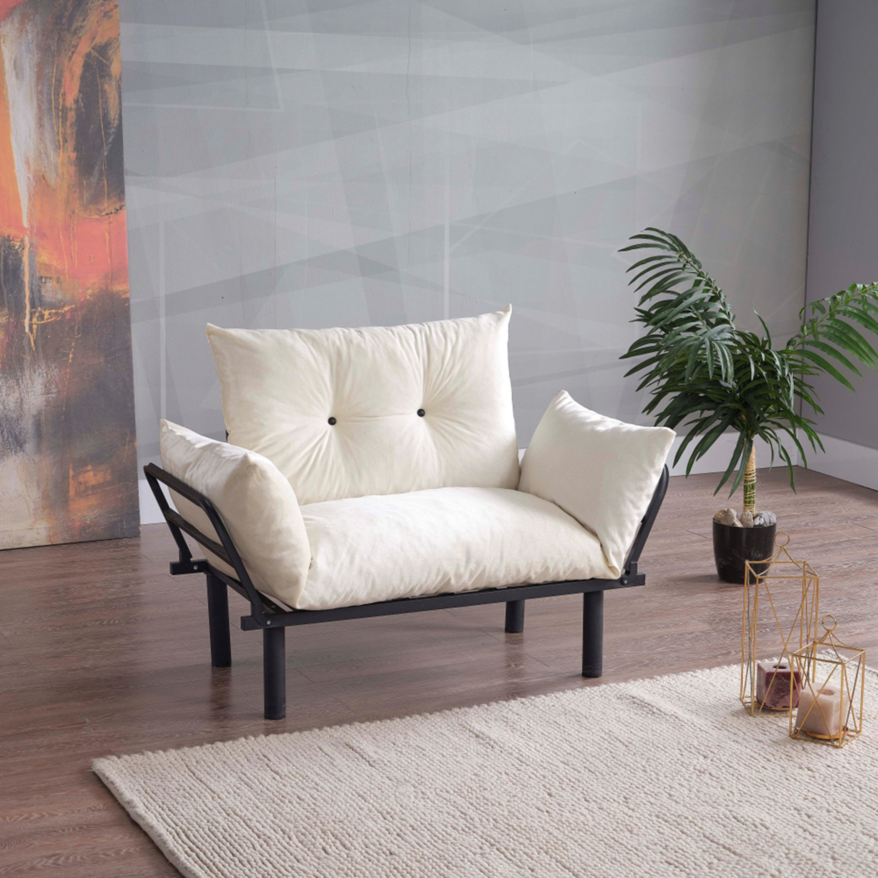 Mercer41 Futon Love Seat | Wayfair