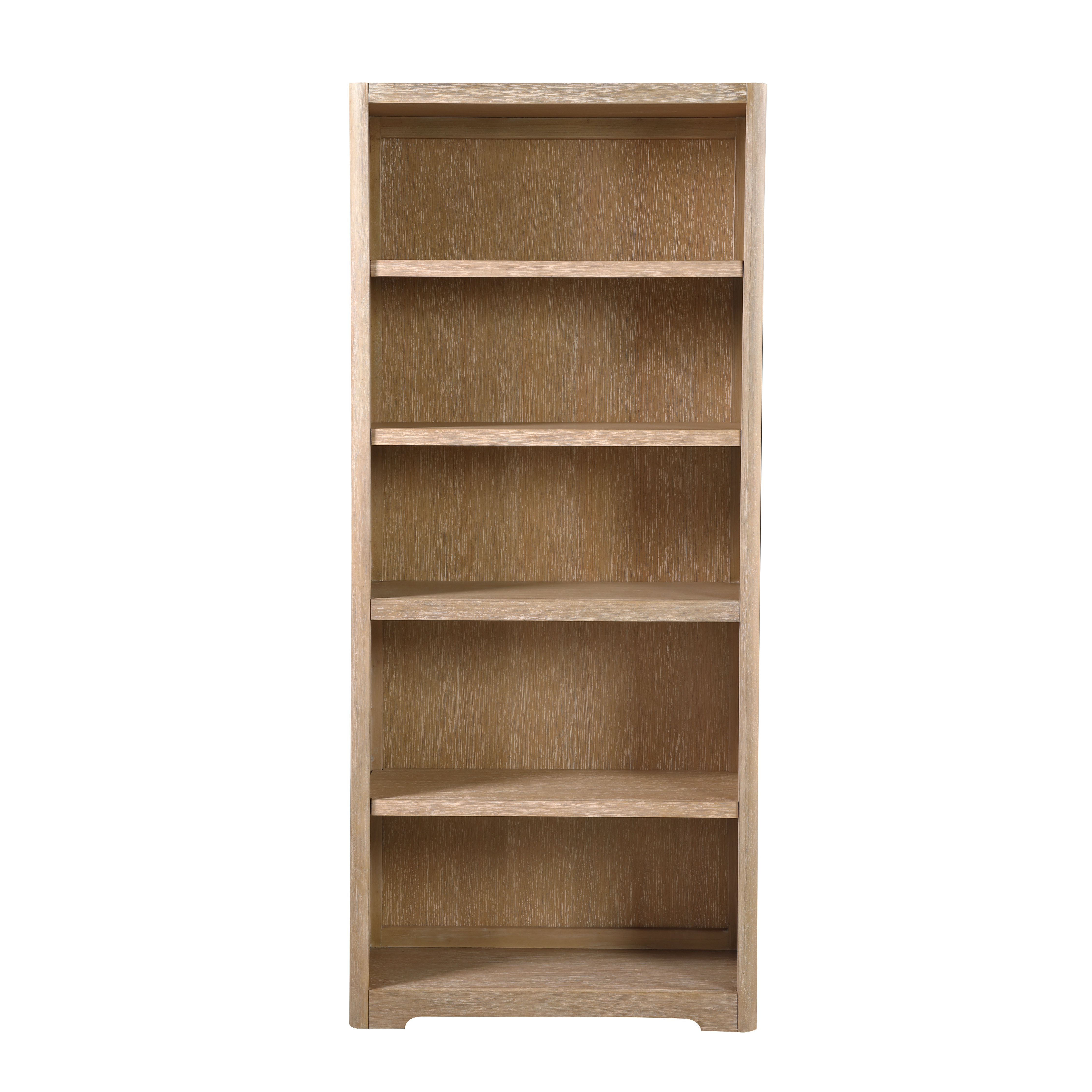 Wildon Home® Cole and Grey Wooden Bookcase 4 Shelf Light Brown Storage ...