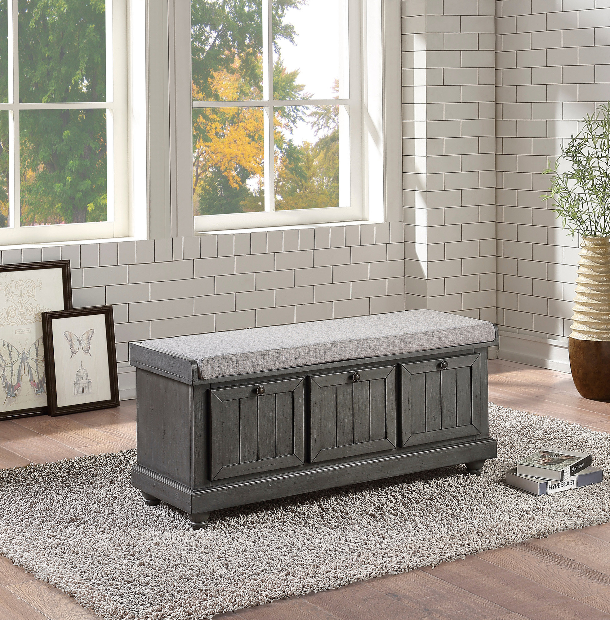 Ophelia & Co. 1Pc Durable Storage Bench Foam Cushioned Seat Upholstery ...