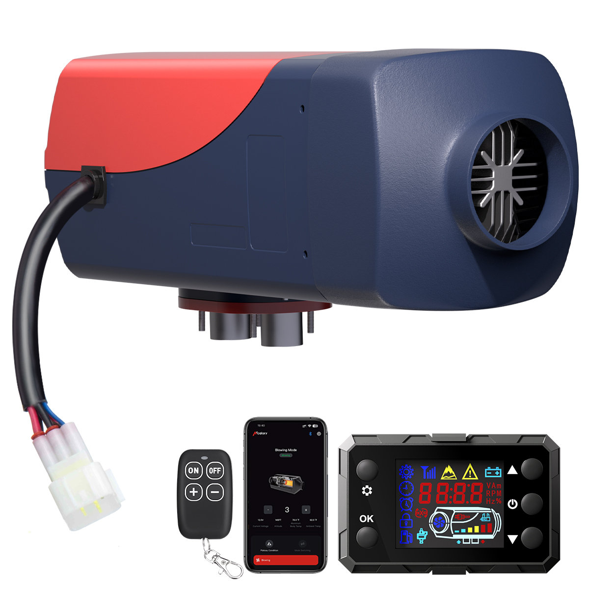 Hcalory 2KW Diesel Heater, 12V Diesel Air Heater Portable with ...