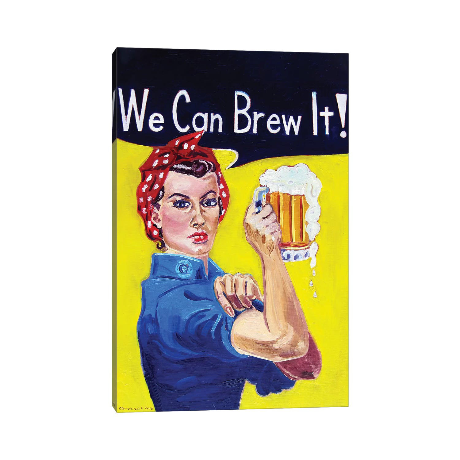 East Urban Home We Can Brew It by Scott Clendaniel - Wrapped Canvas ...