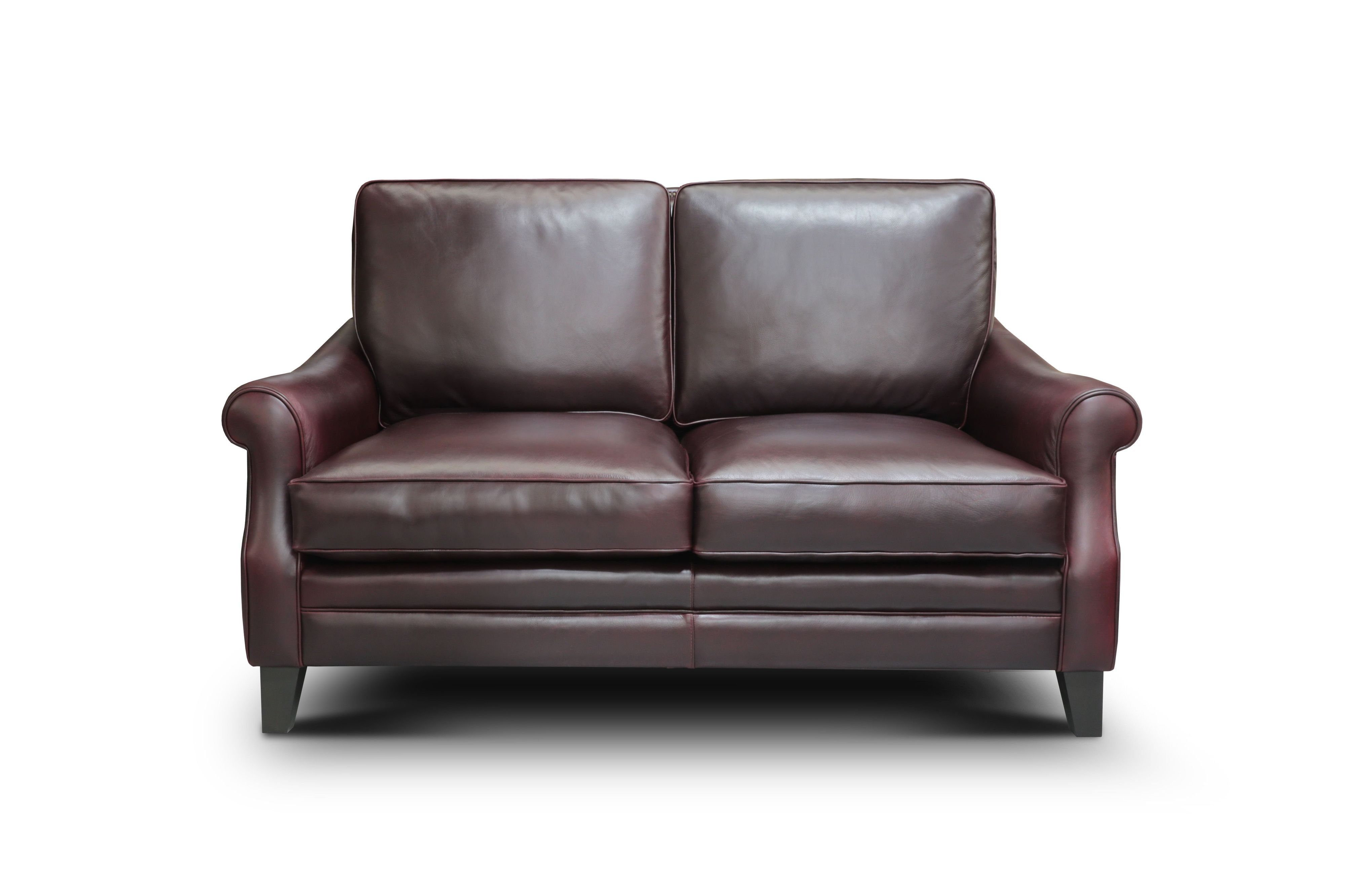 Hello Sofa Home Adriana 100% Top Grain Leather Traditional Loveseat ...