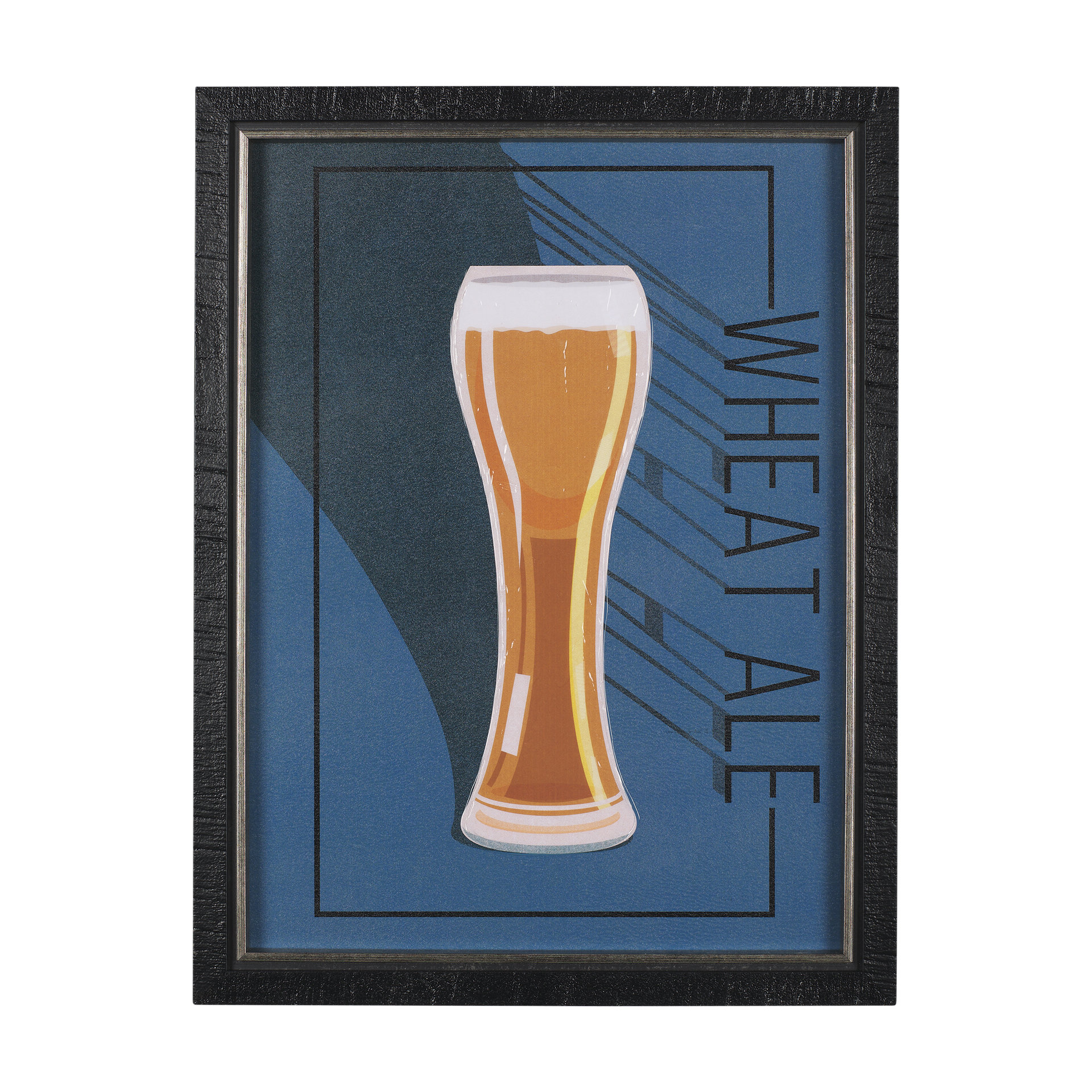 Trinx Beer Poster Wheat Ale a Hand Embelished Textured Framed Art Print ...