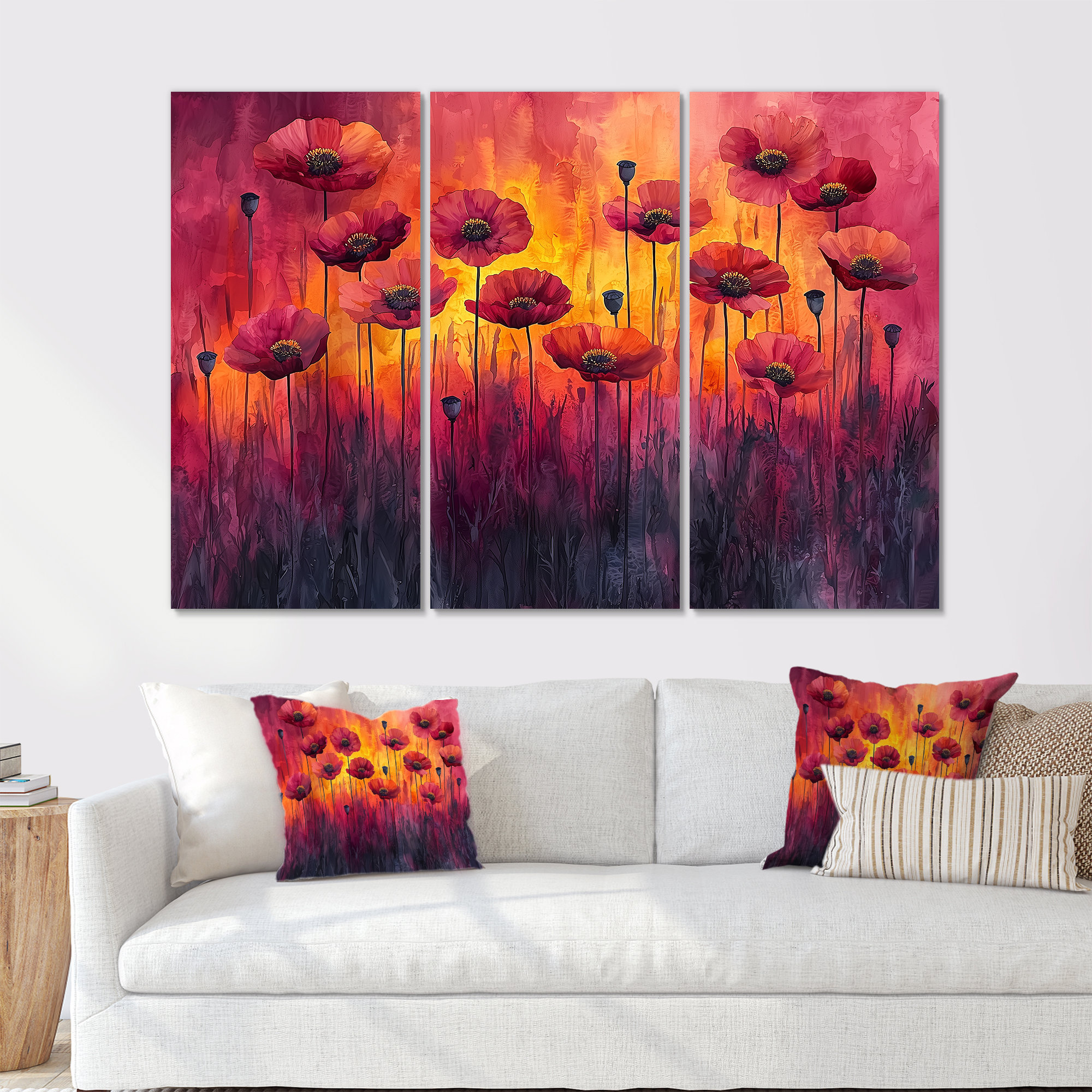 Red Barrel Studio® Autumn Dance Of The Fiery Poppies I - Poppies Wall ...