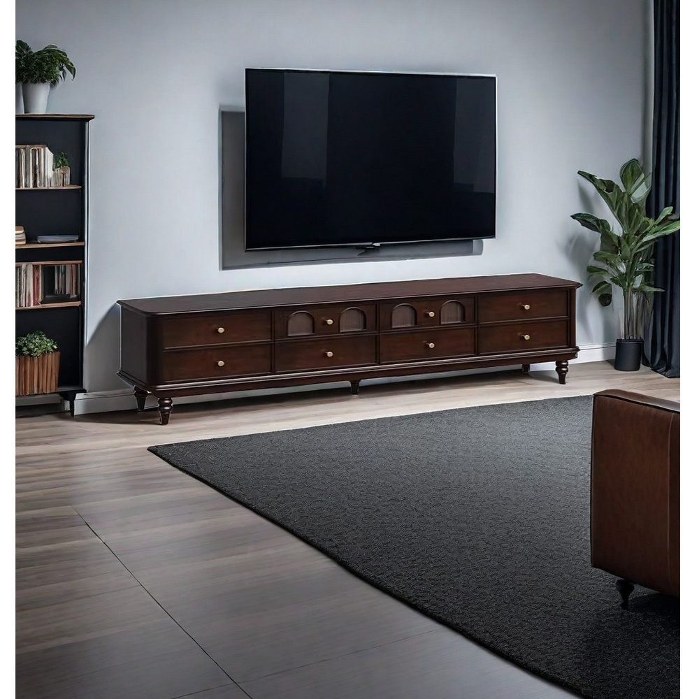 moonlight design American Minimalist Style TV Stand Solid Wood 78.74'' W Storage Credenza | Wayfair