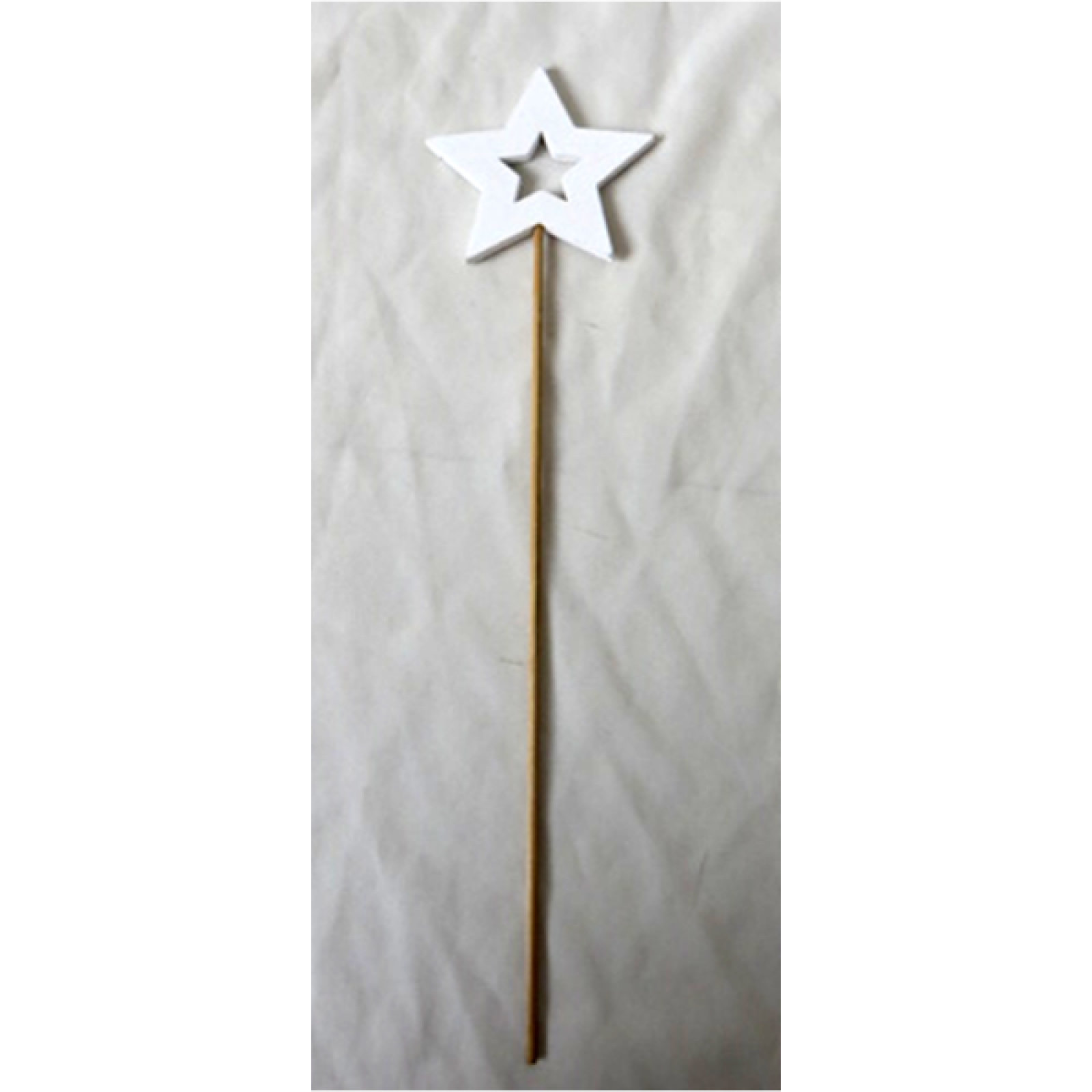 The Holiday Aisle® White Wood Star Pick Christmas Decor | Wayfair