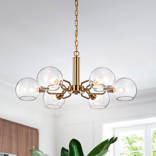 George Oliver Calfee 12 - Light Sputnik Modern Linear Chandelier ...